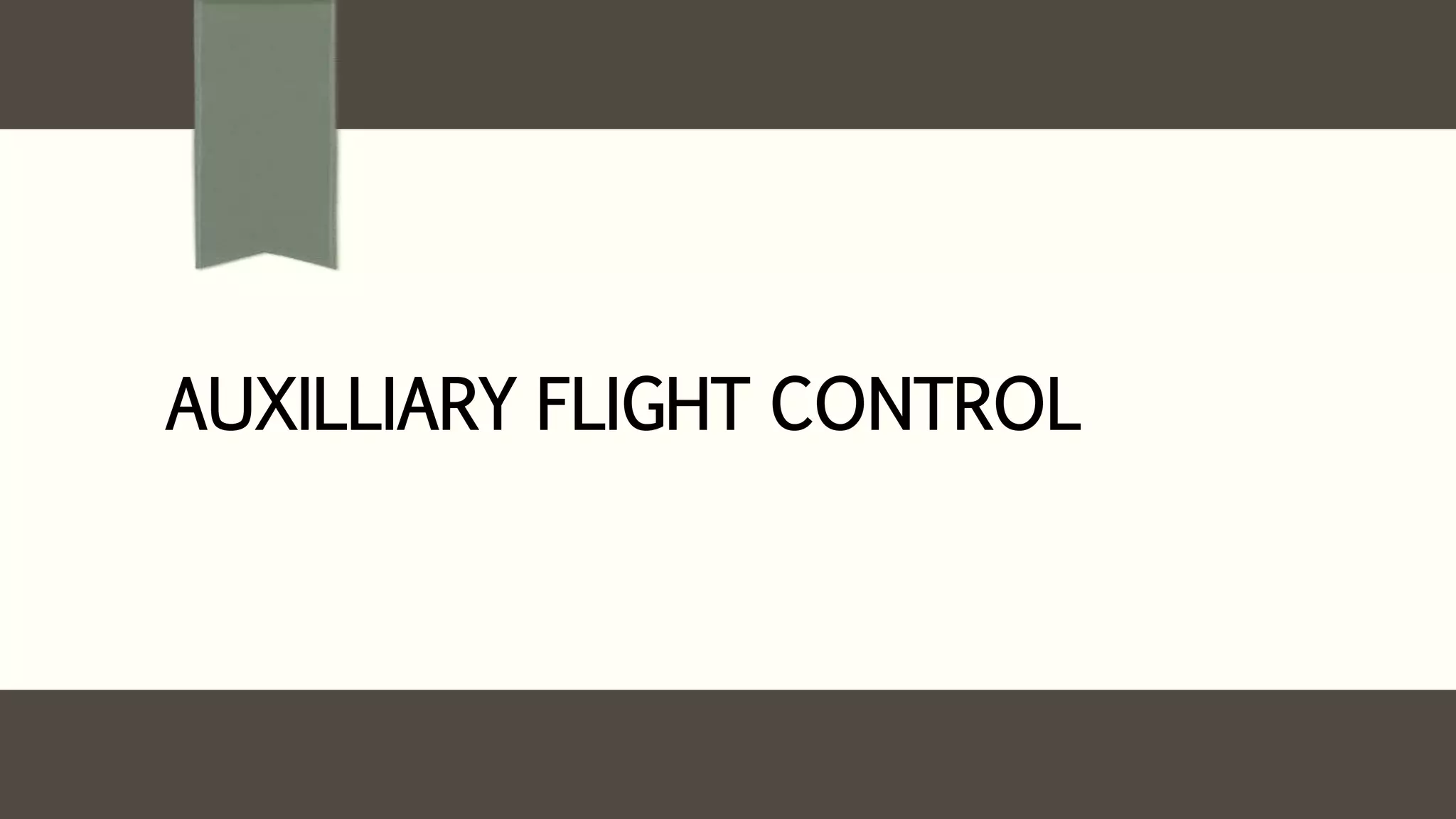 Aircraft mechanical cable control system | PPTX