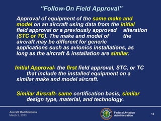 Aircraft modifications 3-9-2013 | PPT