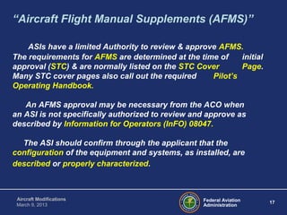Aircraft modifications 3-9-2013 | PPT