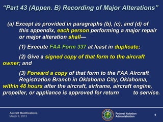 Aircraft modifications 3-9-2013 | PPT