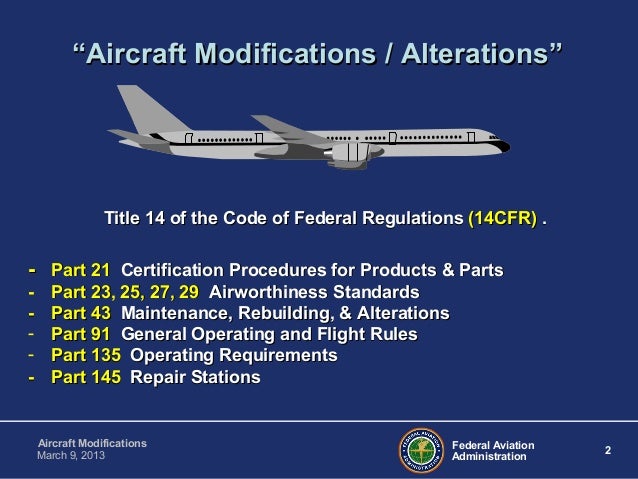 Aircraft modifications 3-9-2013