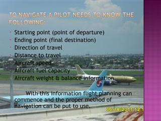 Aircraft navigation report | PPT