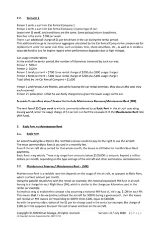 Aircraft operating leases maintenance reserves - basic concept ...