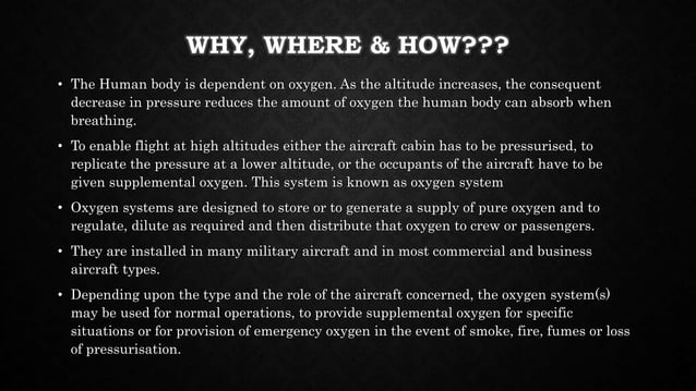 Aircraft Oxygen System | PPTX