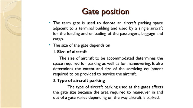 AIRCRAFT PARKING SYSTEM | PPT