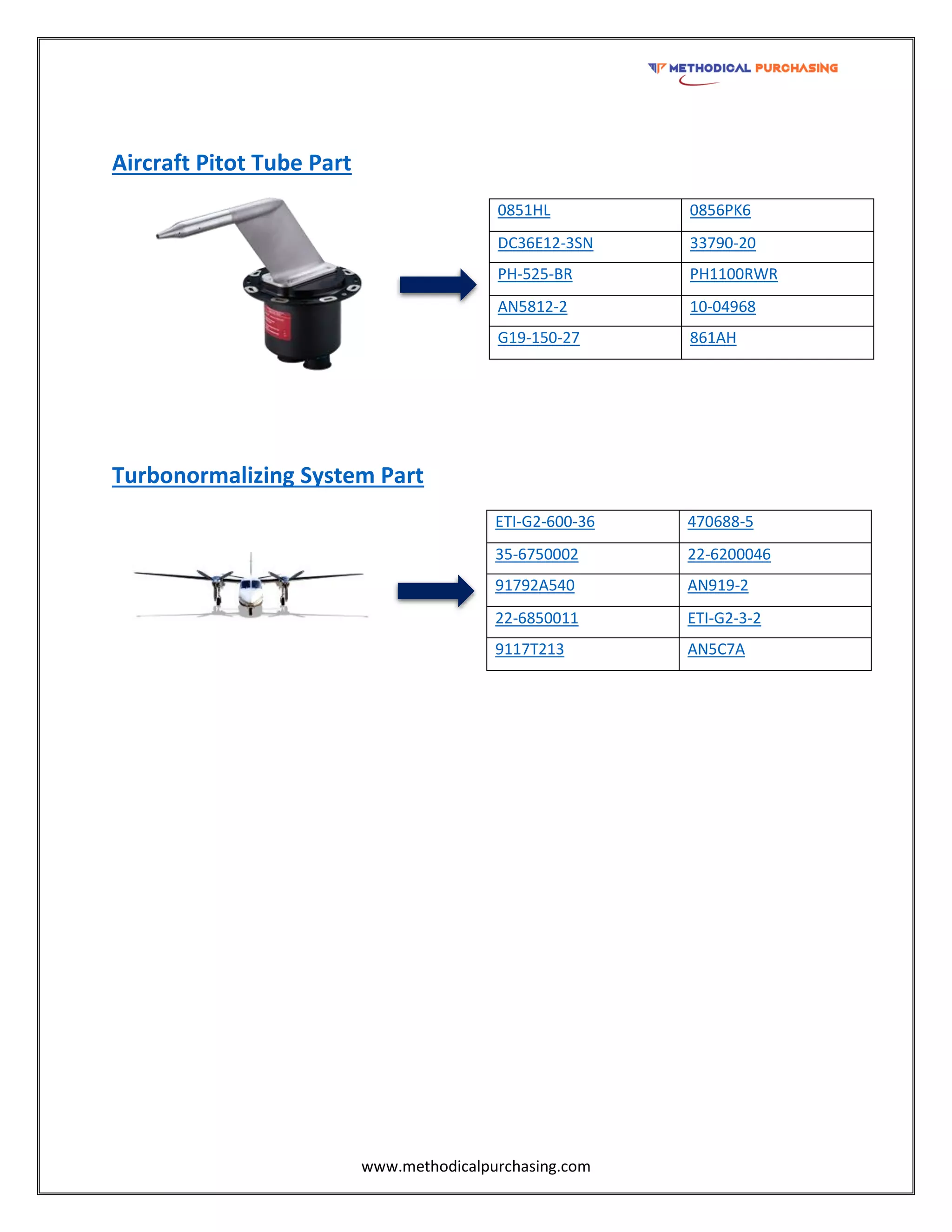 Aircraft Parts Supplier - Methodical Purchasing | PDF