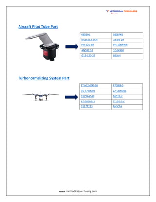 Aircraft Parts Supplier - Methodical Purchasing | PDF