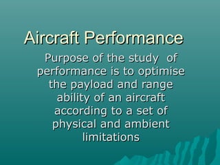 Aircraft performance | PPT