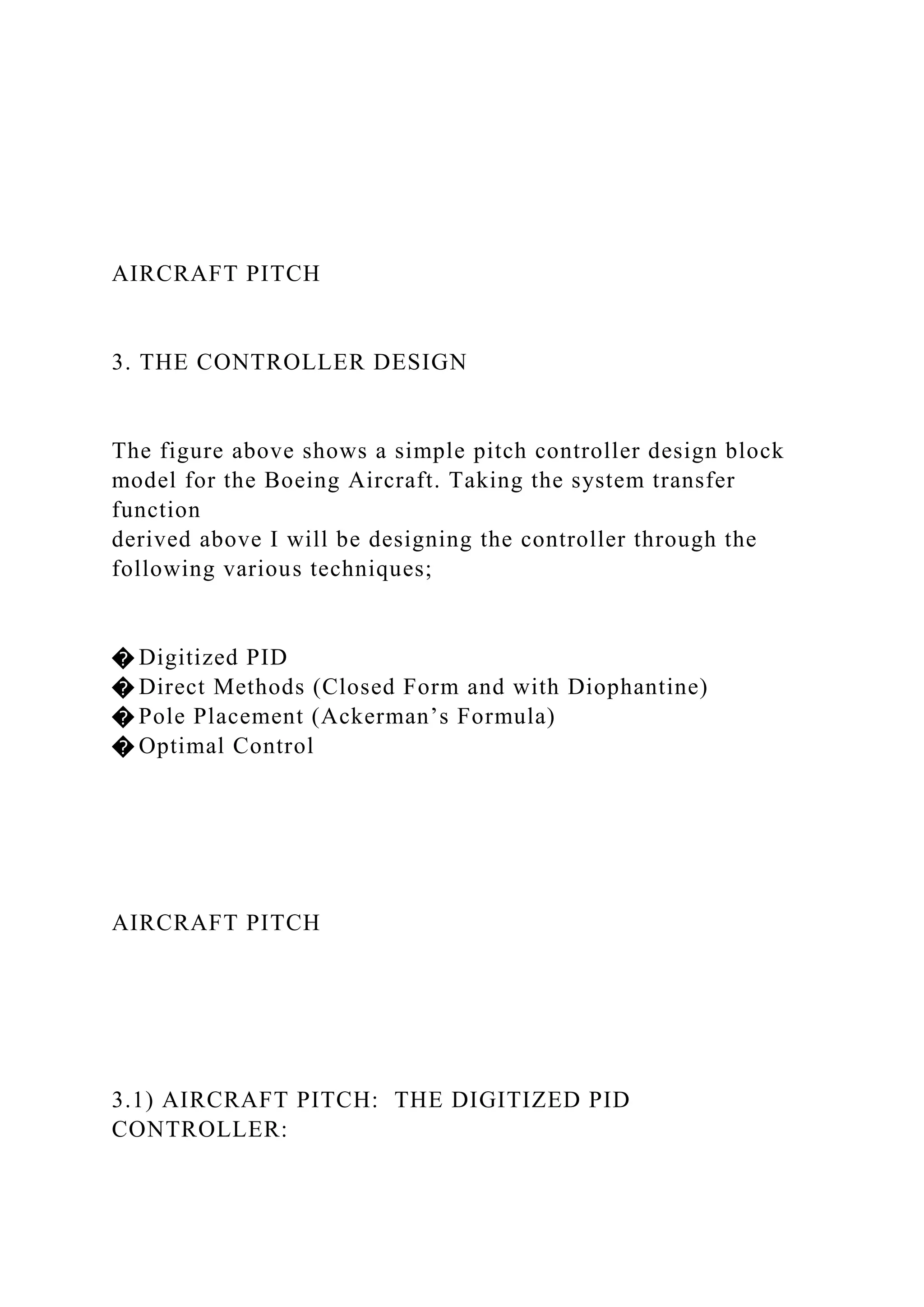 AIRCRAFT PITCH EECE 682 Computer Control Of Dynamic.docx