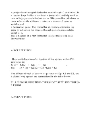AIRCRAFT PITCH EECE 682 Computer Control Of Dynamic.docx
