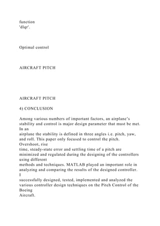 AIRCRAFT PITCH EECE 682 Computer Control Of Dynamic.docx
