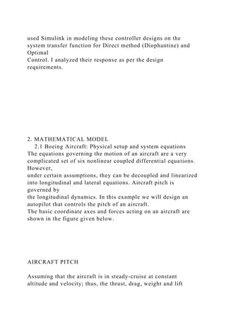 AIRCRAFT PITCH EECE 682 Computer Control Of Dynamic.docx