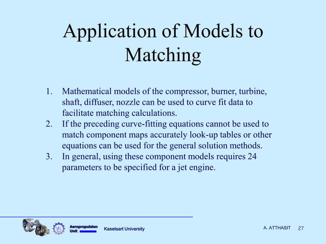 Aircraft propulsion matching and off design | PPT