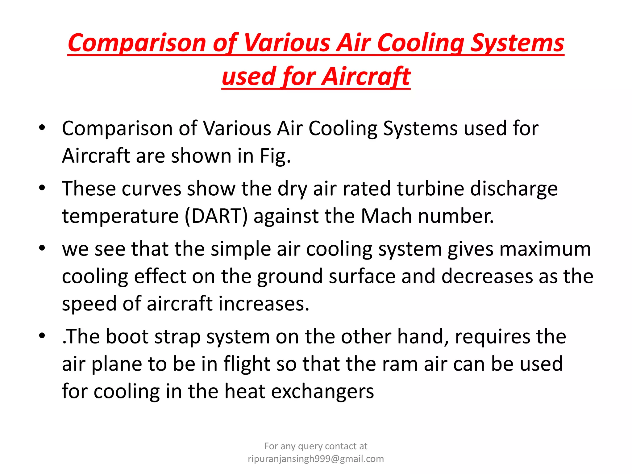 Aircraft refrigeration system (air cooling system) | PPTX