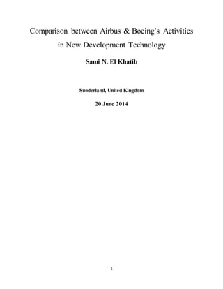 Airbus & Boeing Activities in new Development Technology | DOCX