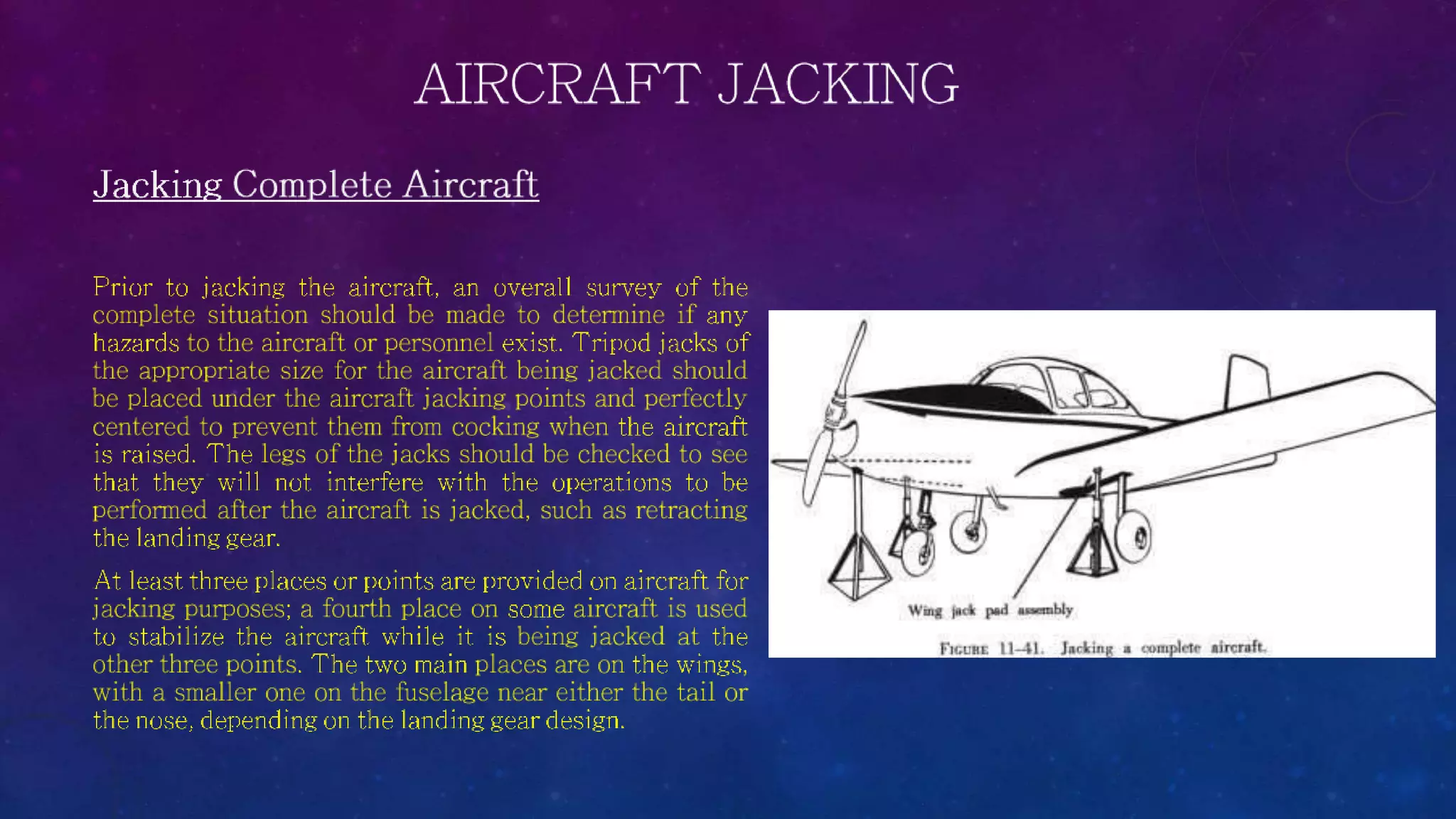 Aircraft rigging, levelling and jacking system | PPT