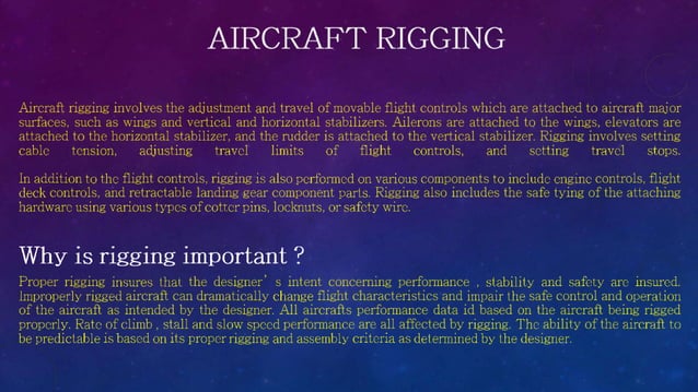 Aircraft rigging, levelling and jacking system | PPT