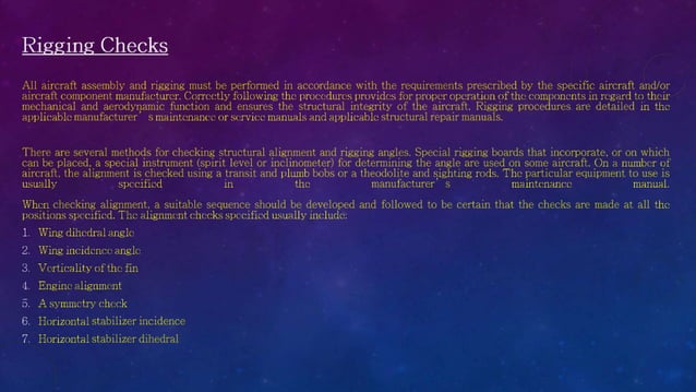 Aircraft rigging, levelling and jacking system | PPT