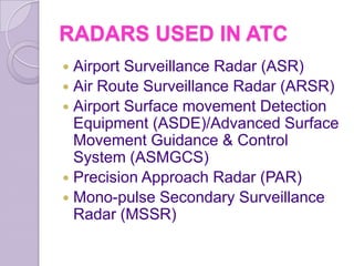 Air craft surveillance & instrumental landing system | PPTX | Operating ...