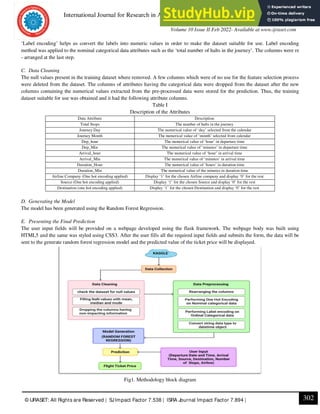 Aircraft Ticket Price Prediction Using Machine Learning | PDF