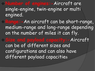 Aircraft types and structure | PPTX
