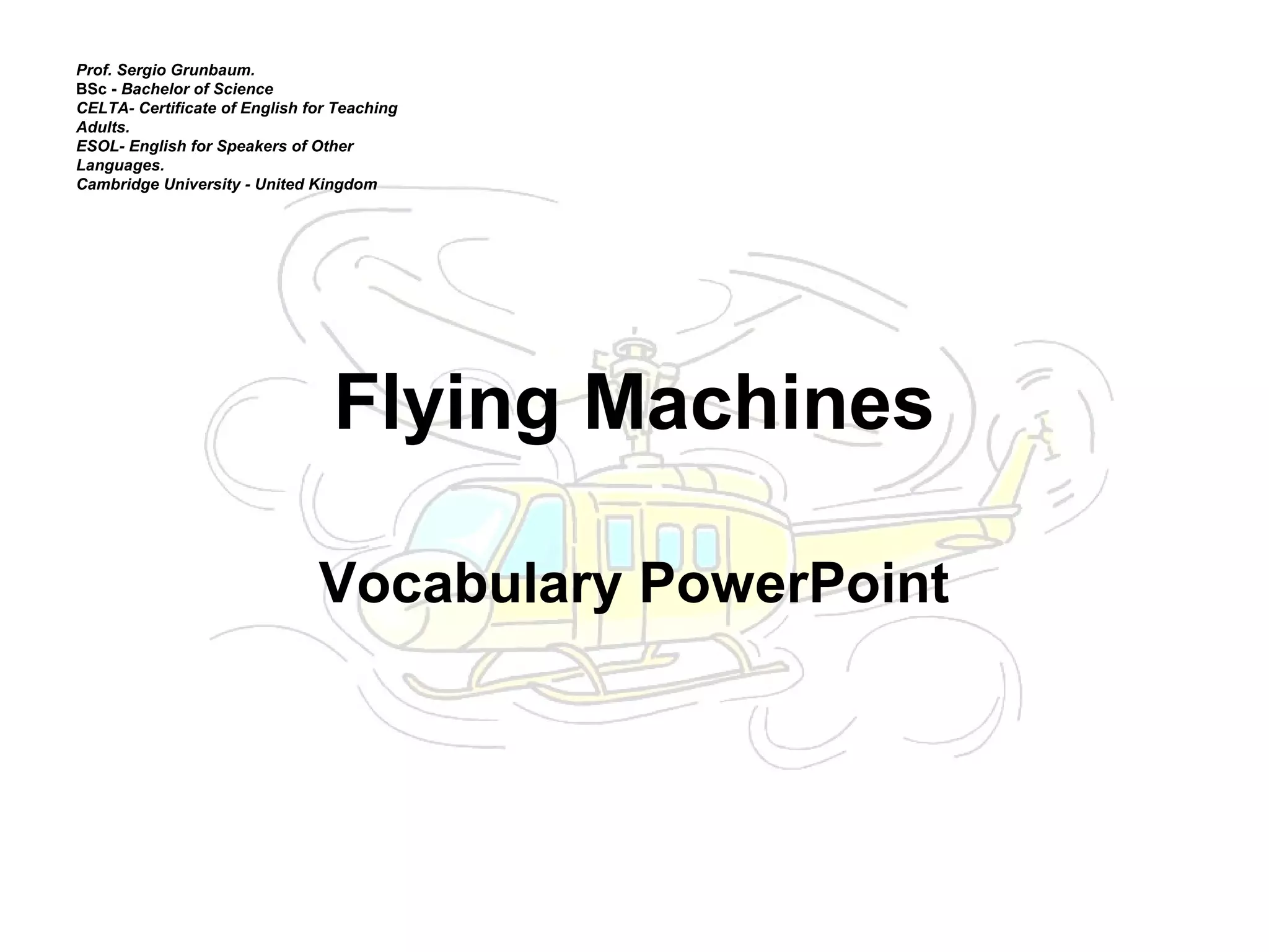 Aircraft vocabulary | PPT