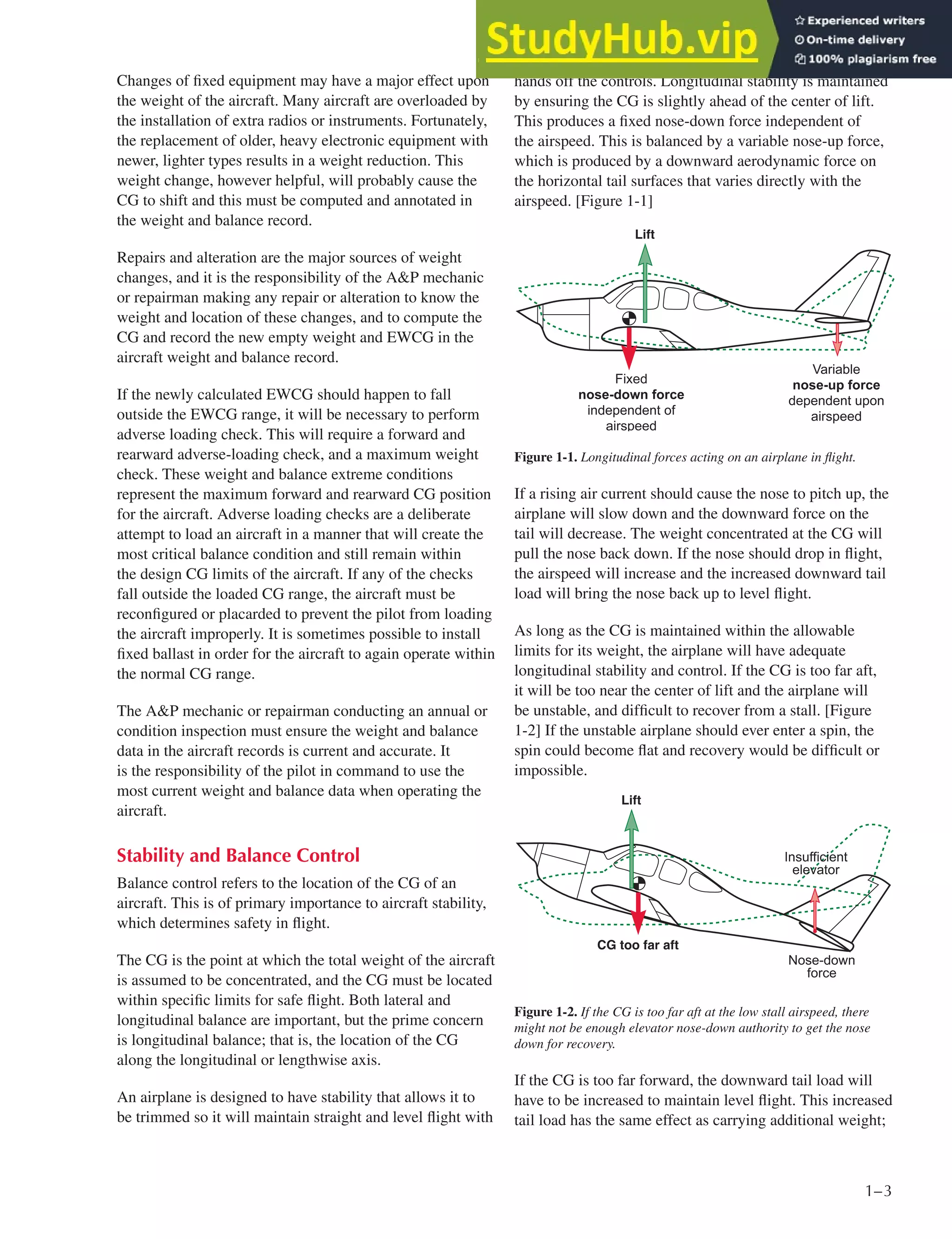 Aircraft Weight And Balance Handbook | PDF