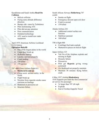 Major Aircrash | DOCX | Air Travel | Travel Type