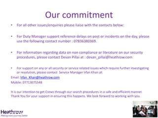 Air crew compliance procedures heathrow airport | PPTX