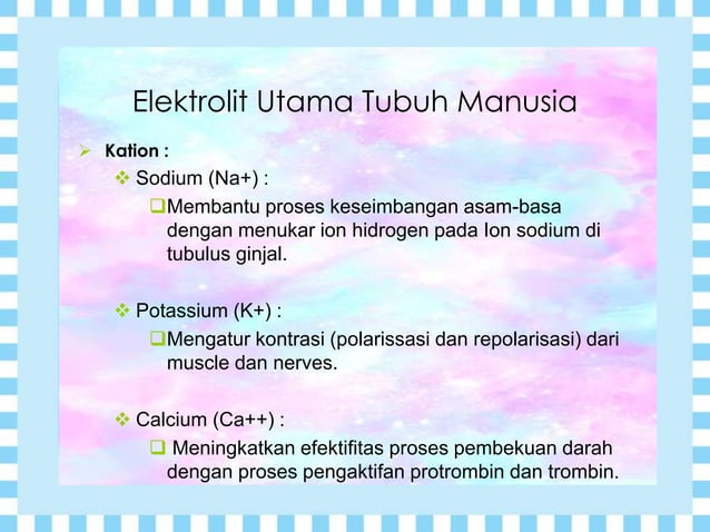 Air dan cairan elektrolit | PPTX