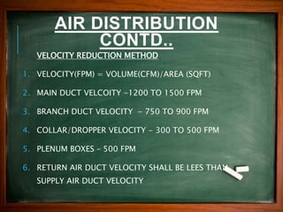 HVAC Air distribution fundamentals | PPTX