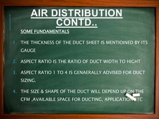 HVAC Air distribution fundamentals | PPTX