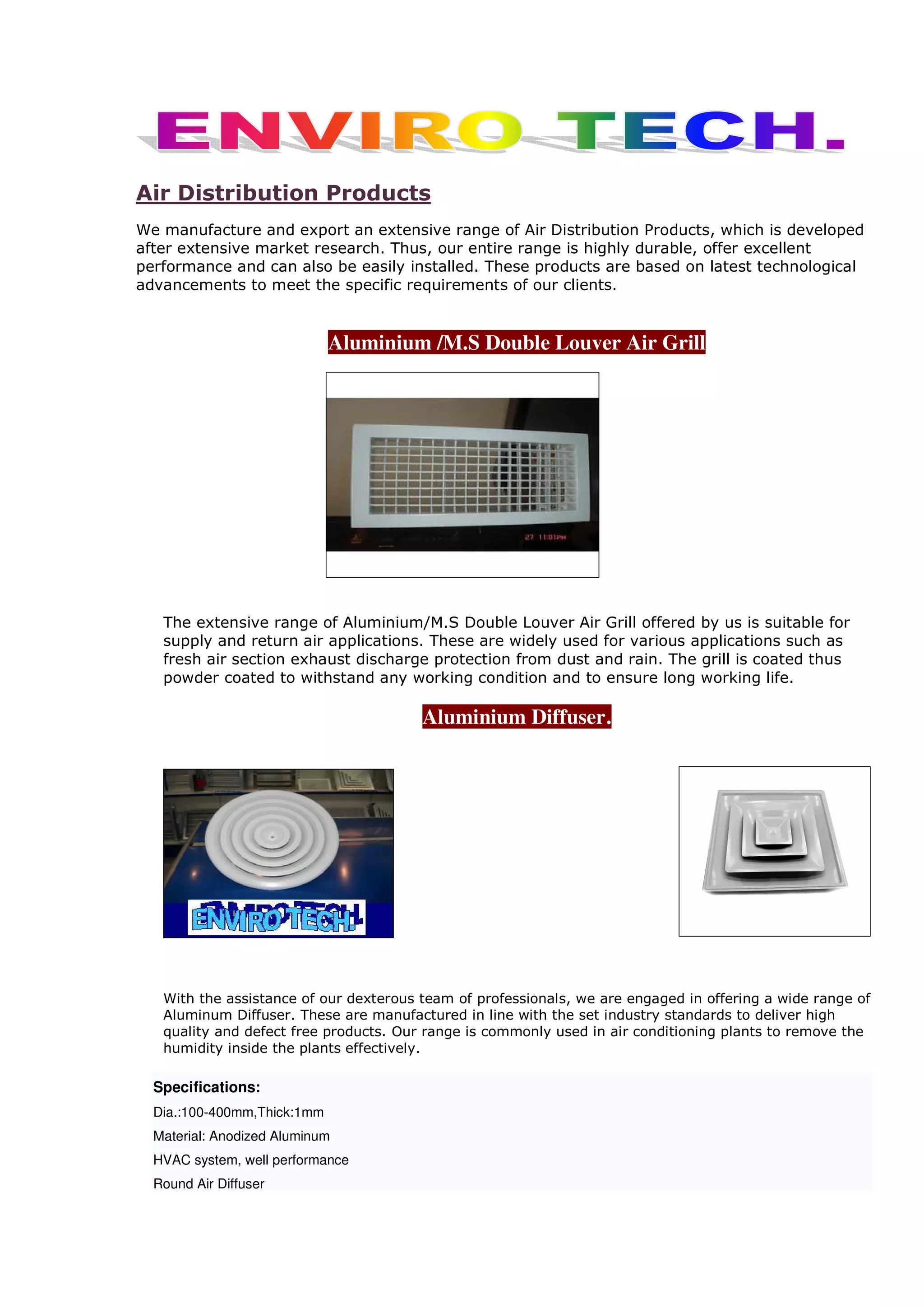 Air distribution products | PDF | Home Appliances | Home & Garden