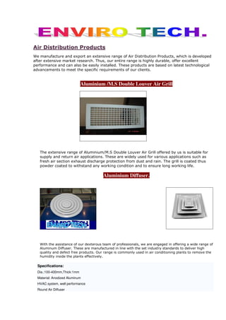 Air distribution products | PDF