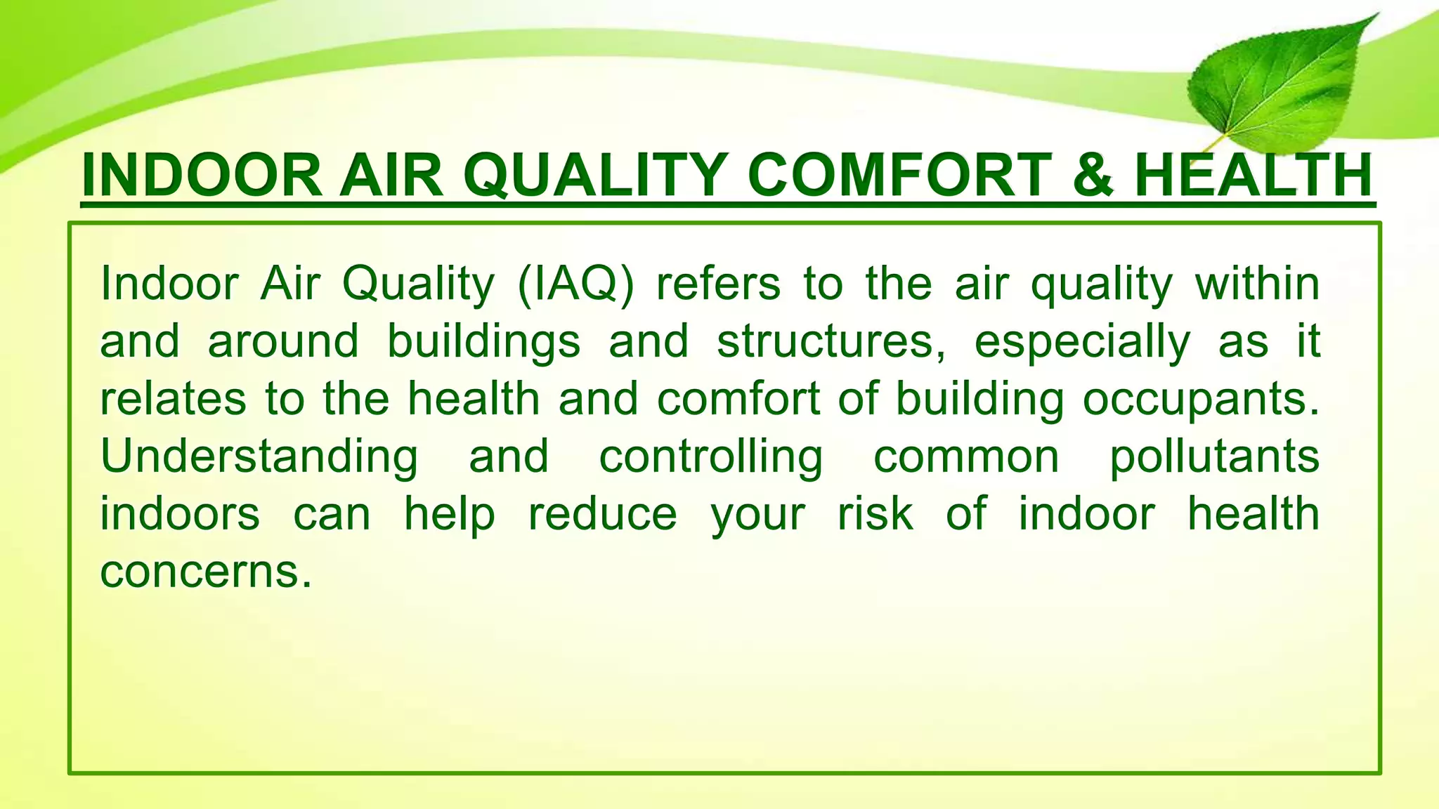 Air distribution system design and indoor air quality comfort and ...