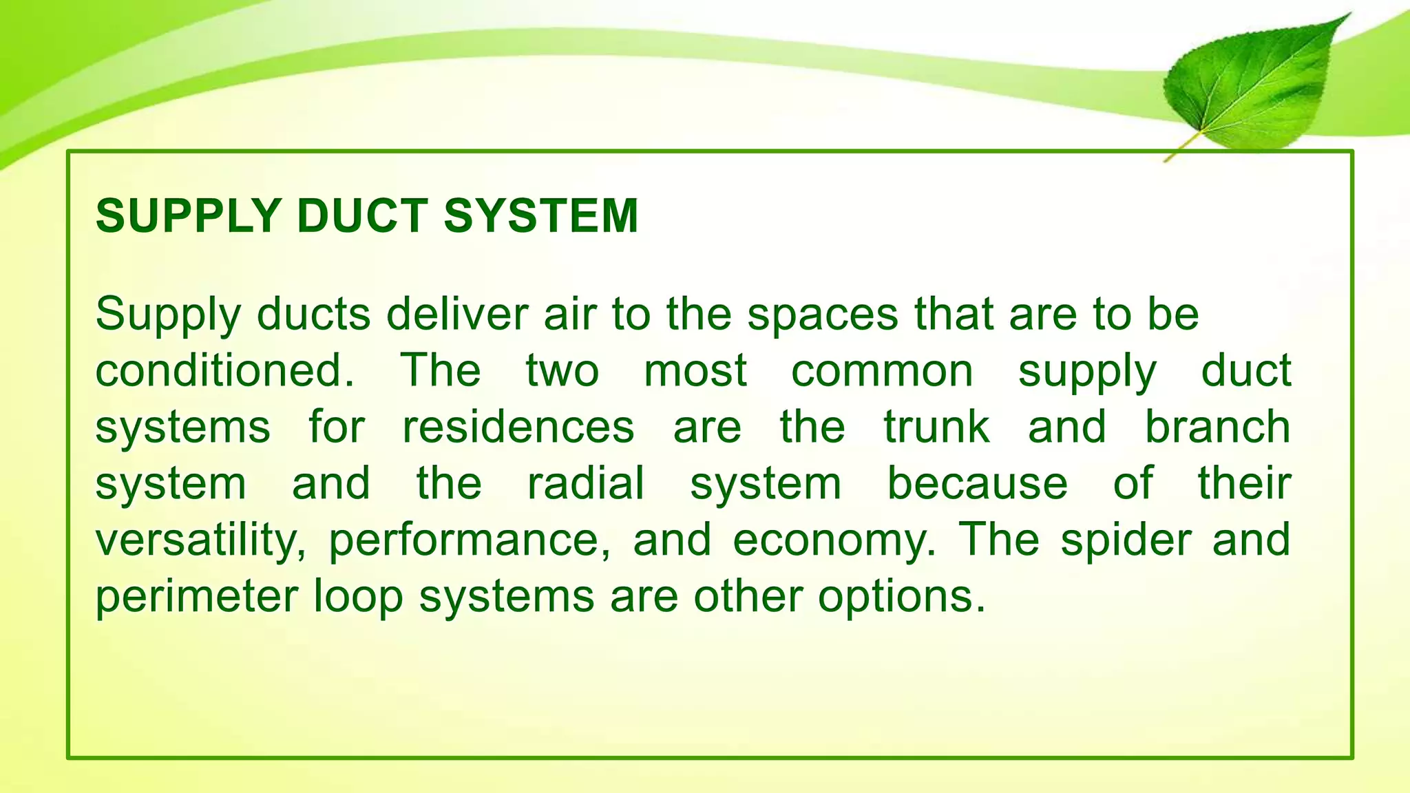 Air distribution system design and indoor air quality comfort and ...