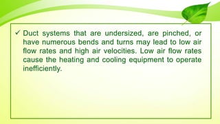 Air distribution system design and indoor air quality comfort and ...
