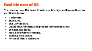 AI real Life Usage And game Thoery 2.pptx