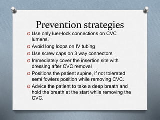 Air embolism in cvc | PPT