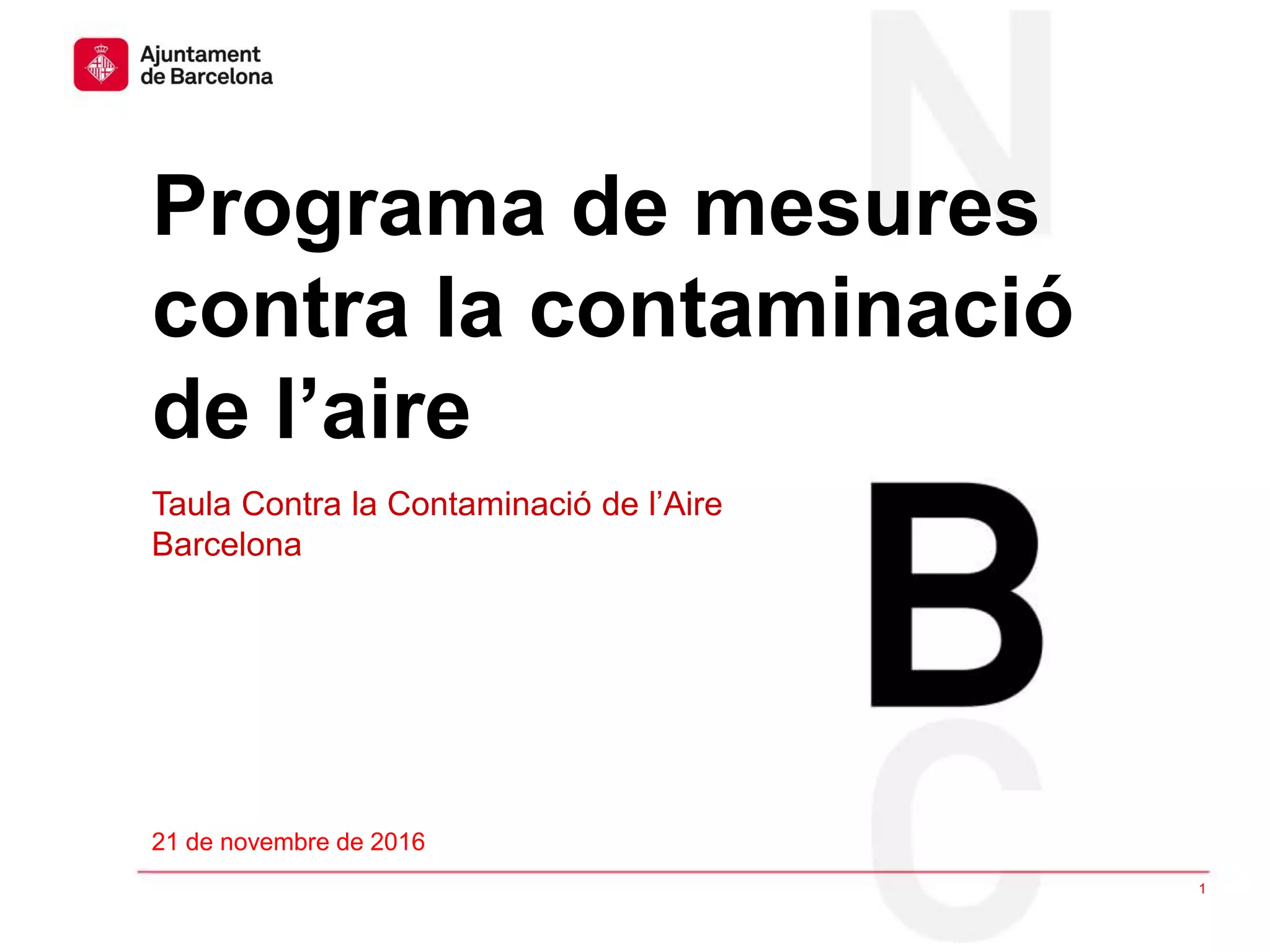 Programa de mesures contra la contaminació de l'aire | PPT | Free Download