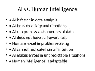 Artificial Intelligence and technologys | PPTX