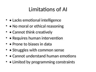 Artificial Intelligence and technologys | PPTX