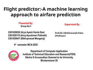 airfare prediction using machine learning | PPTX