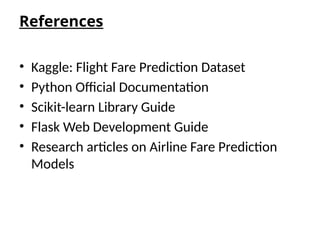 airfare prediction using machine learning | PPTX