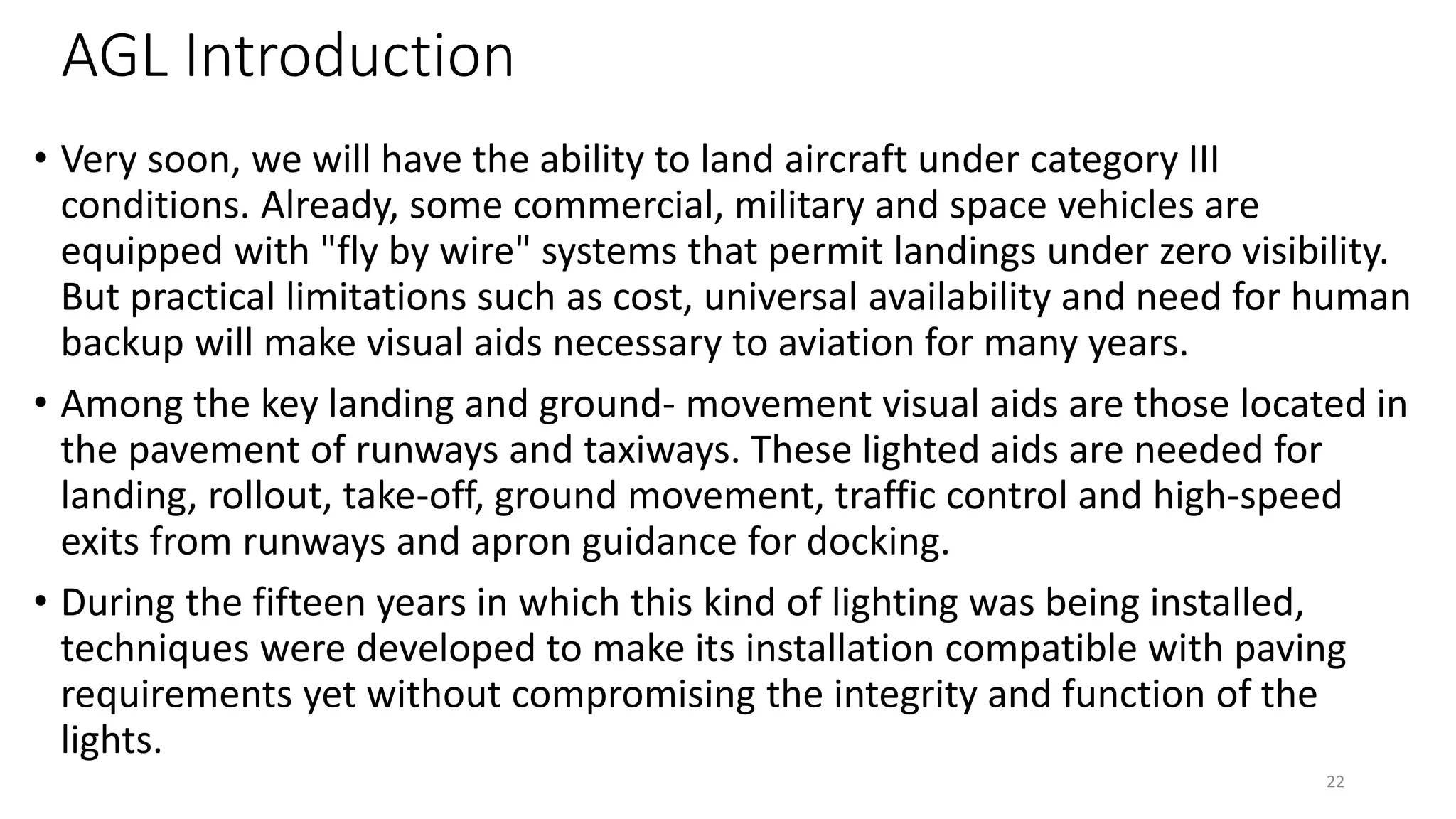Airfield ground lighting (AGL) | PPTX