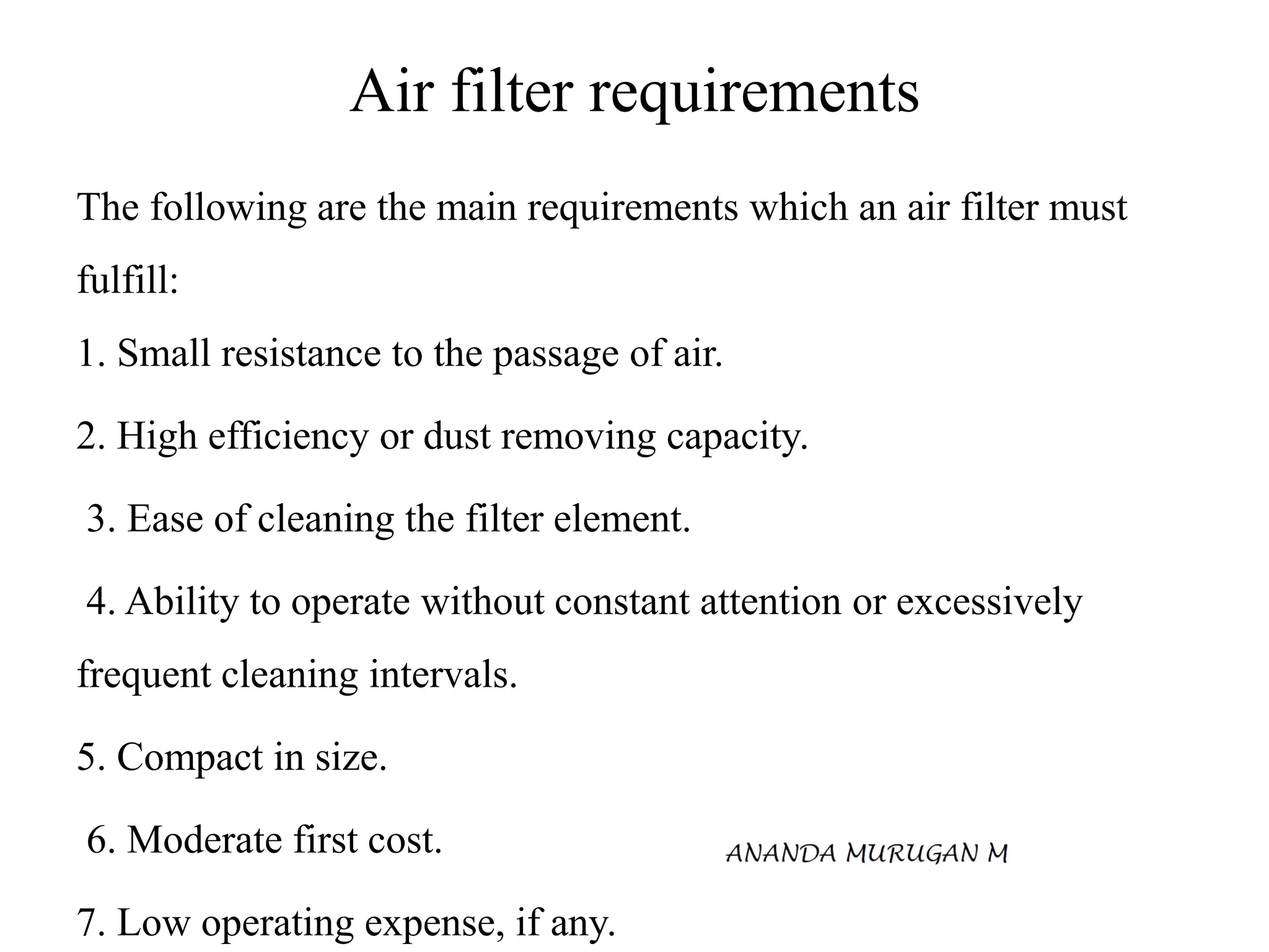 Air filter and types | PDF