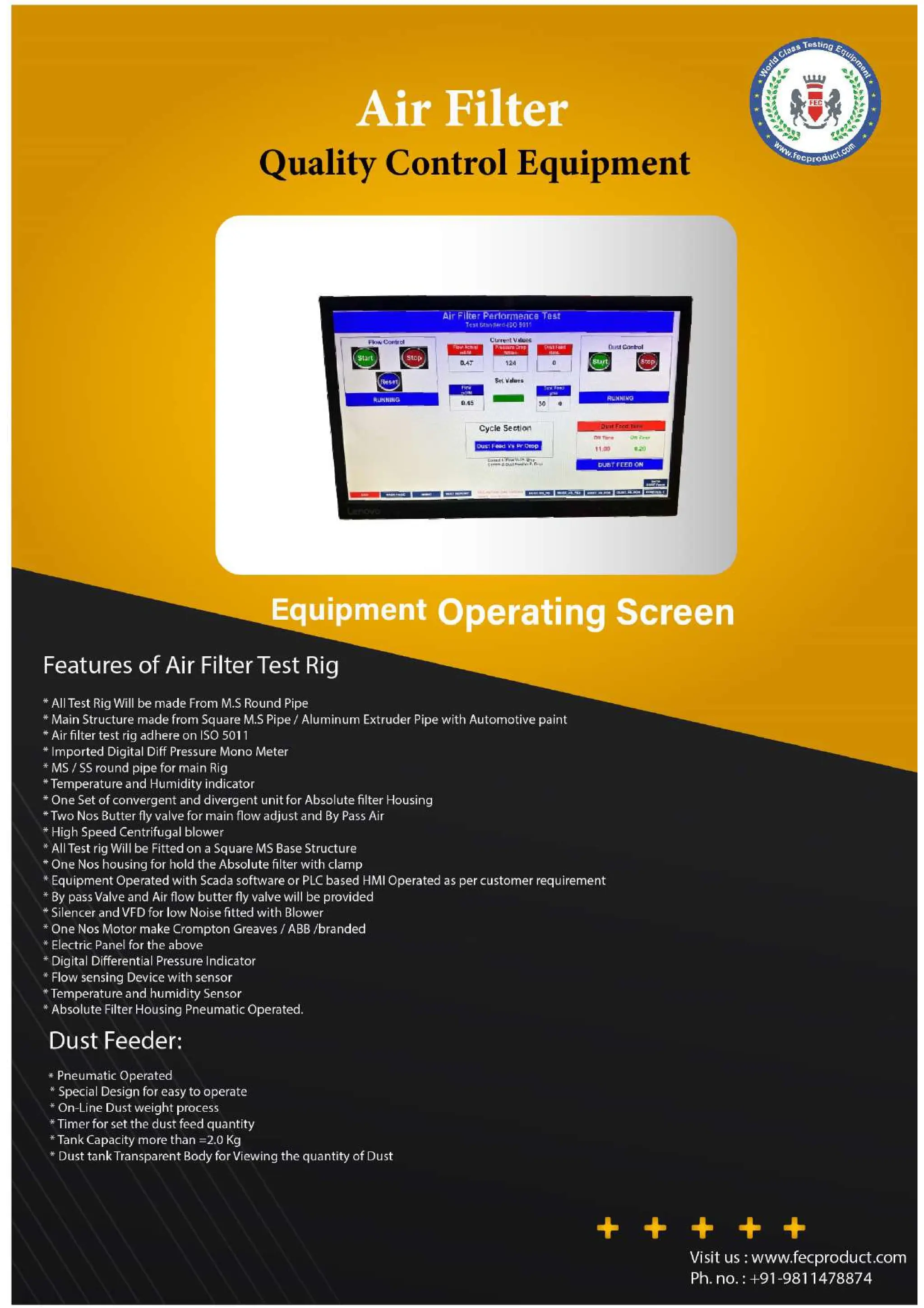 ISO 5011 Air Filter Test Equipment...... | PDF