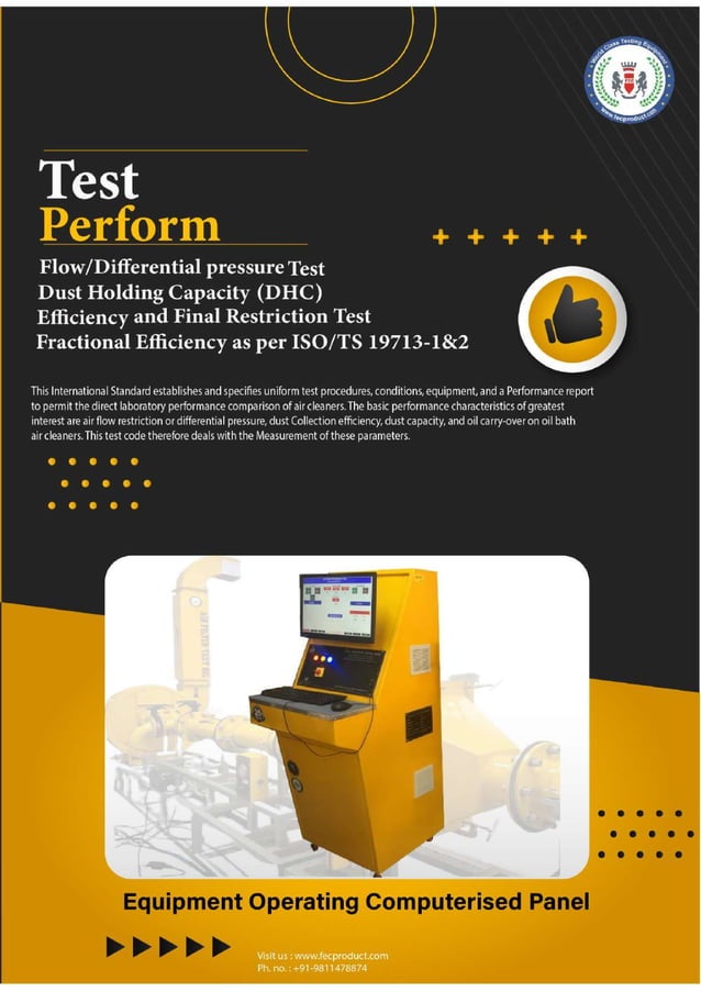 ISO 5011 Air Filter Test Equipment...... | PDF