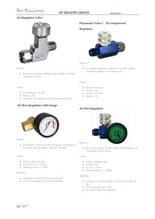 Air filter regulator | PDF
