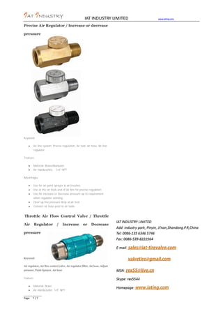 Air filter regulator | PDF